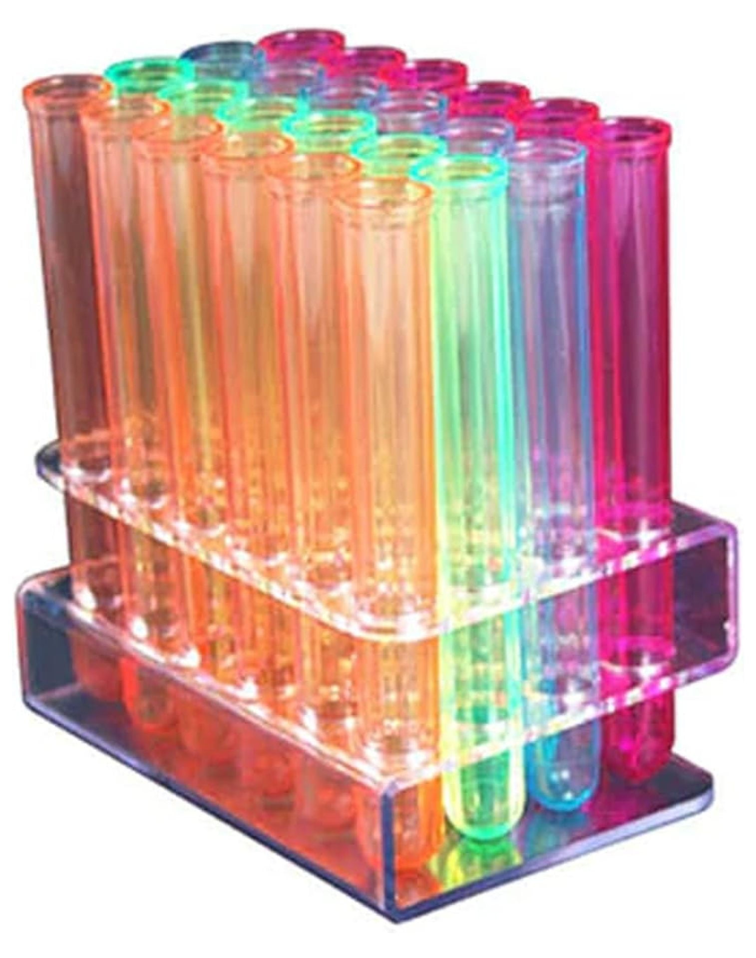 Test Tube Shot Glasses Party Pack - 100 Count with 36-Hole Rack - Multi ...