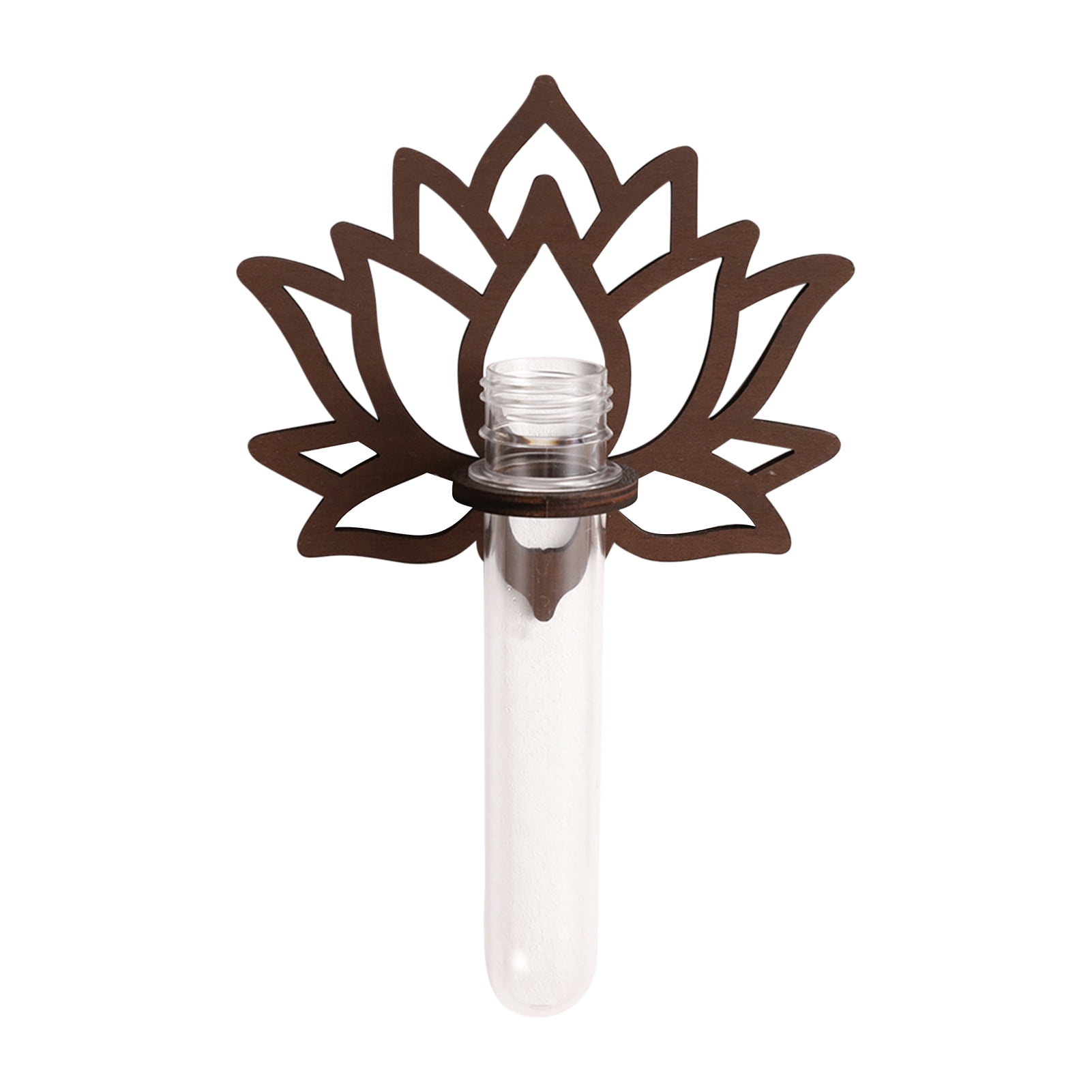 Test Tube Vase | Clear Wall Test Tube Hydroponic Vase | Wooden Flower ...