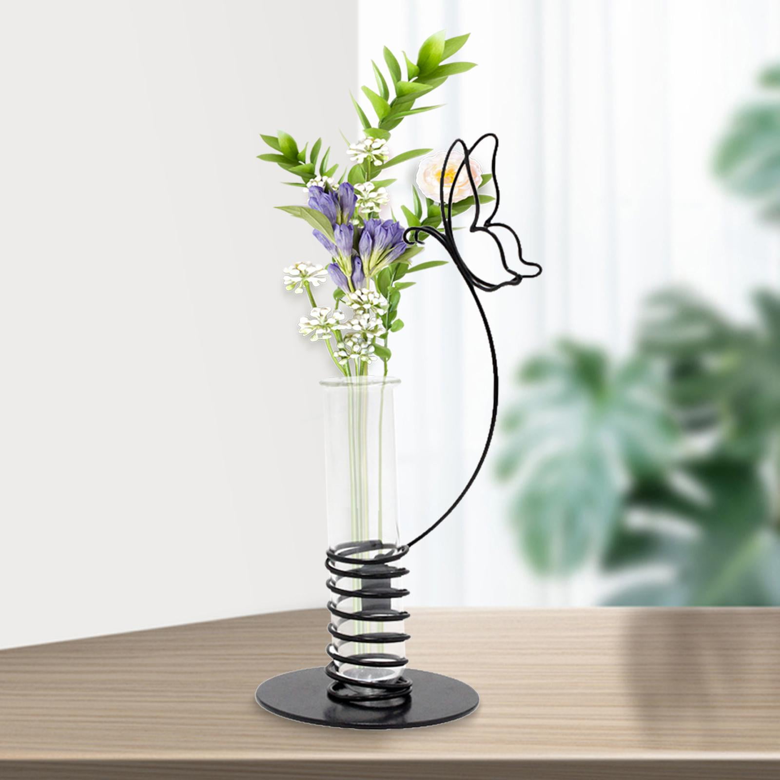 Test Tube Vase with Iron Frame Stand Test Tube Vase for - Walmart.com