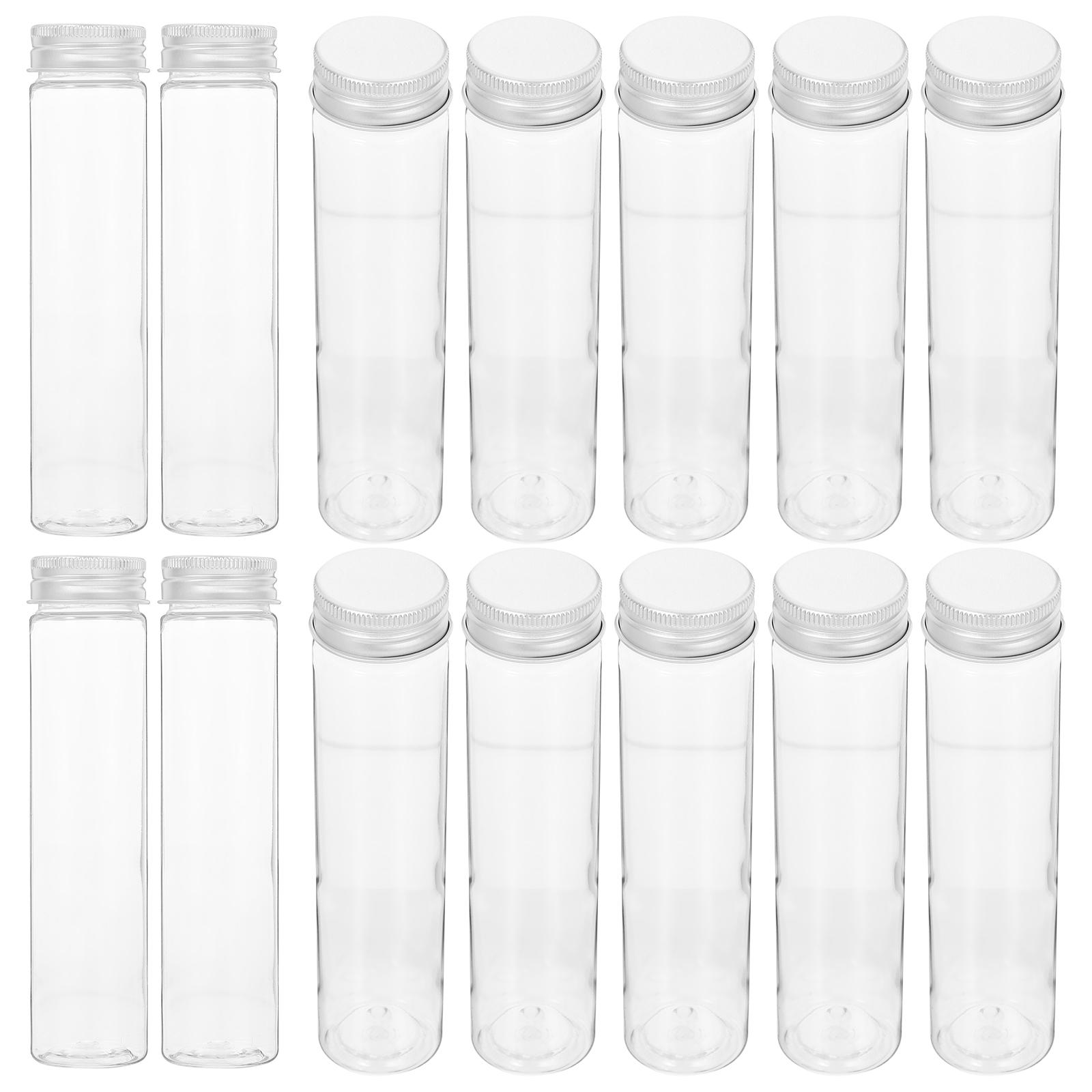 Test Tube with Screw Cap Laboratory Tubes Small Vials Caps Plastic Pipe ...