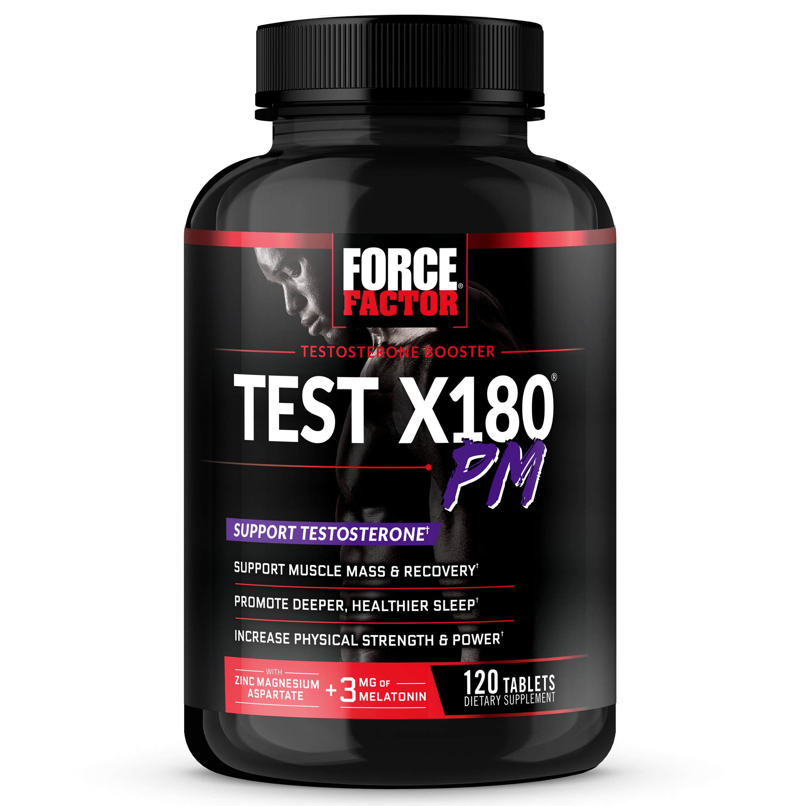 Force Factor Test X180 PM, Men's Testosterone Booster, Build Muscle ...