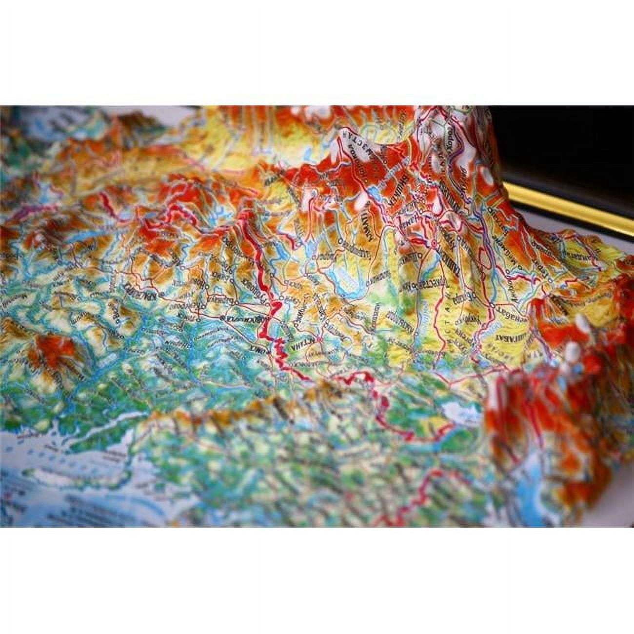 TestPlay 12 x 9 in. Russia Raised Relief Map, Rubberized Foam Backing ...