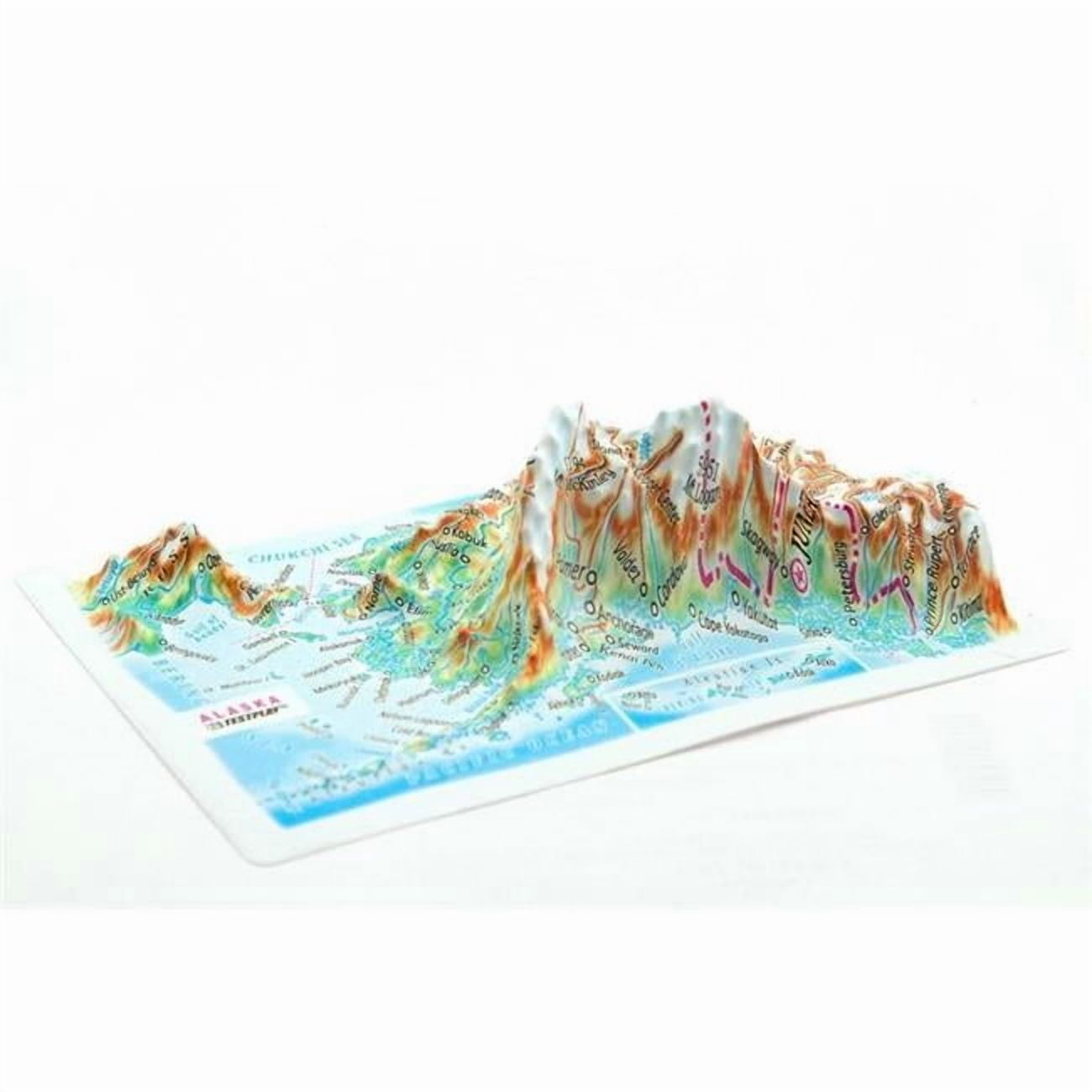 TestPlay 3282 Alaska Raised Relief Map, Rubberized Foam Backing Plus ...