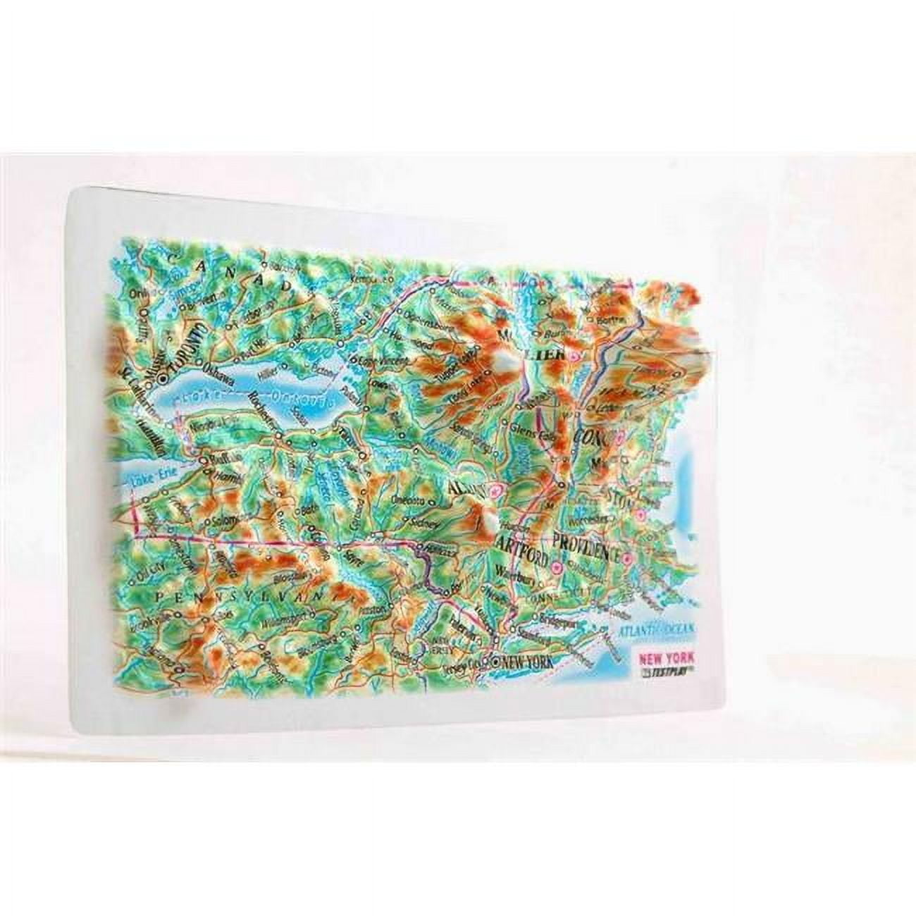 TestPlay New York State Raised Relief Map, Unframed - Souvenir Size ...