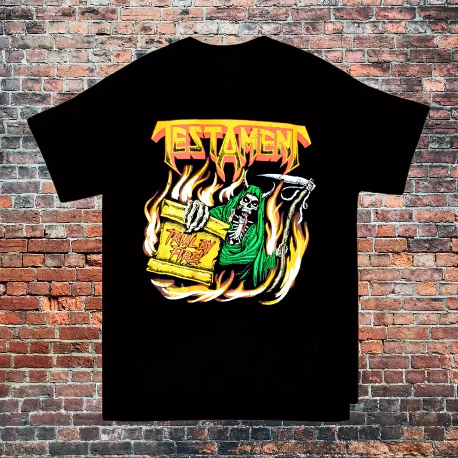 Testament Band Trial by Fire T Shirt Full Size S-5XL Tshirt, XL, SAND ...