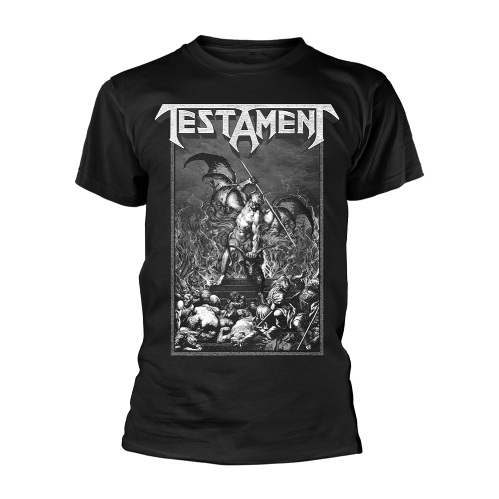 Testament T Shirt Pitchfork Horns Band Logo new Official Mens Black ...