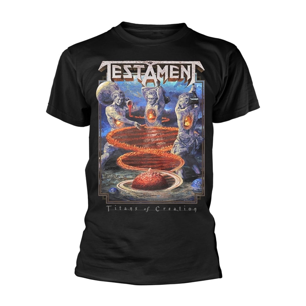 Testament T Shirt Titans Of Creation Band Logo new Official Mens Black ...