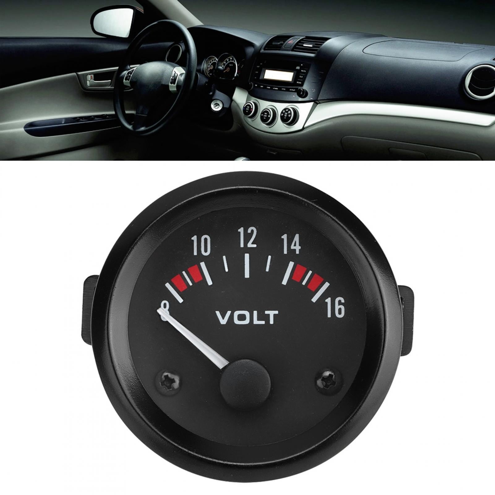 Tester Car Universal 12V Voltmeter 52mm/2in Voltage Meter Gauge 8-16V ...