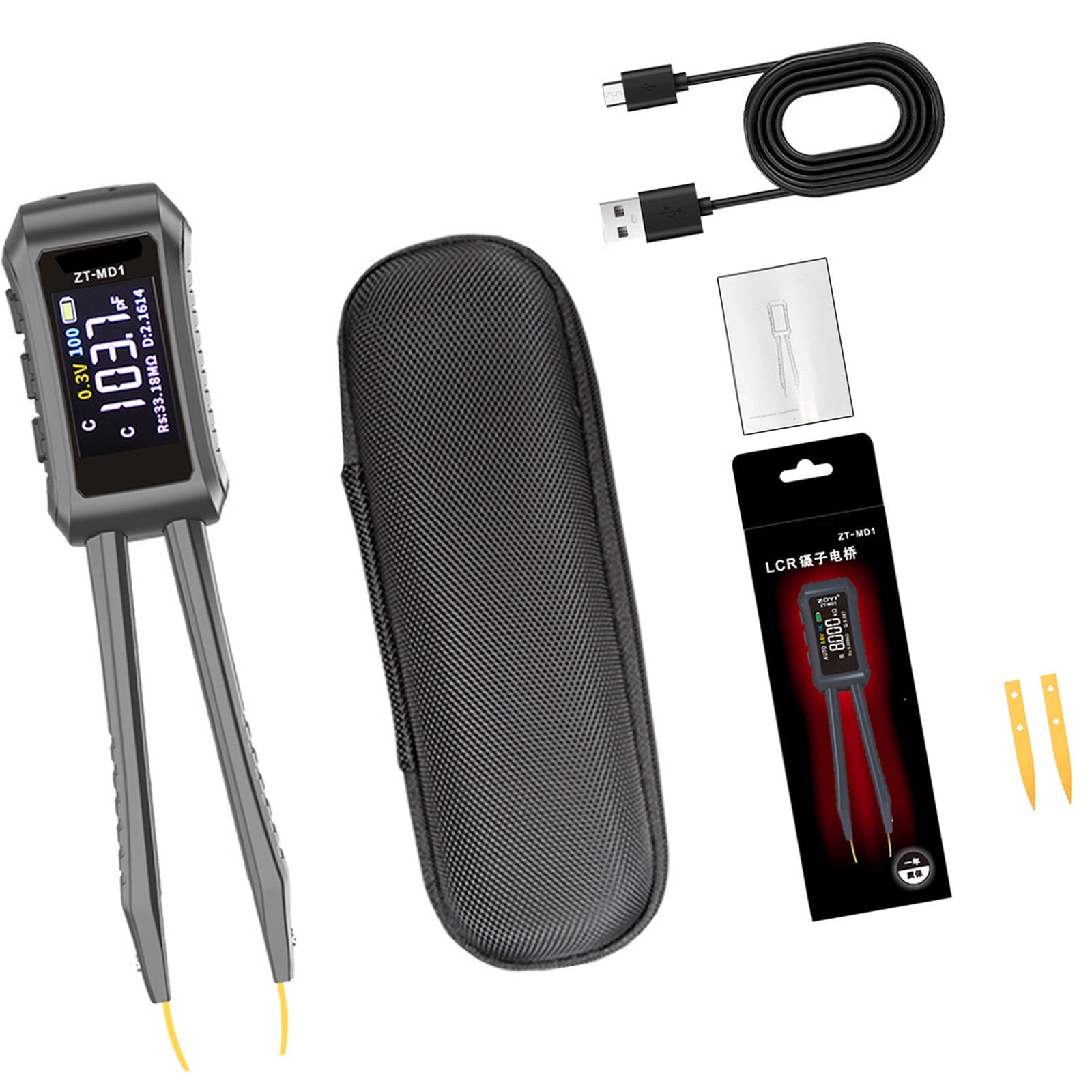 Tester Digital Tweezer Resistance Capacitance Diode Tester Professional ...