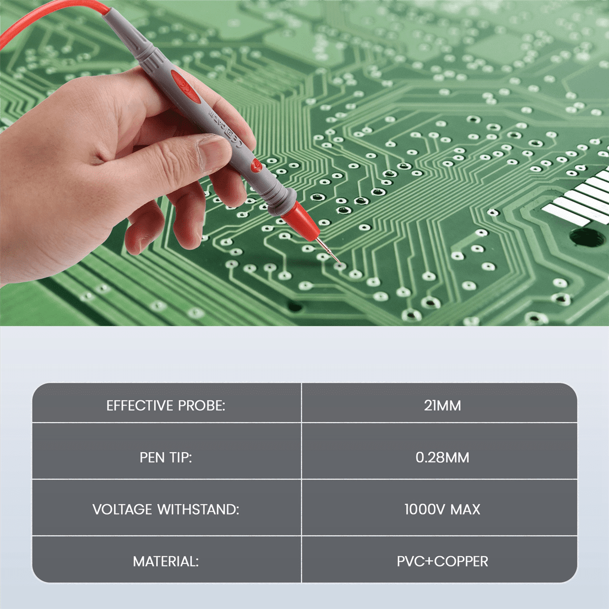 Tester Probe Pen Multimeter Pen Silicone Test Leads 20A 1000V ...