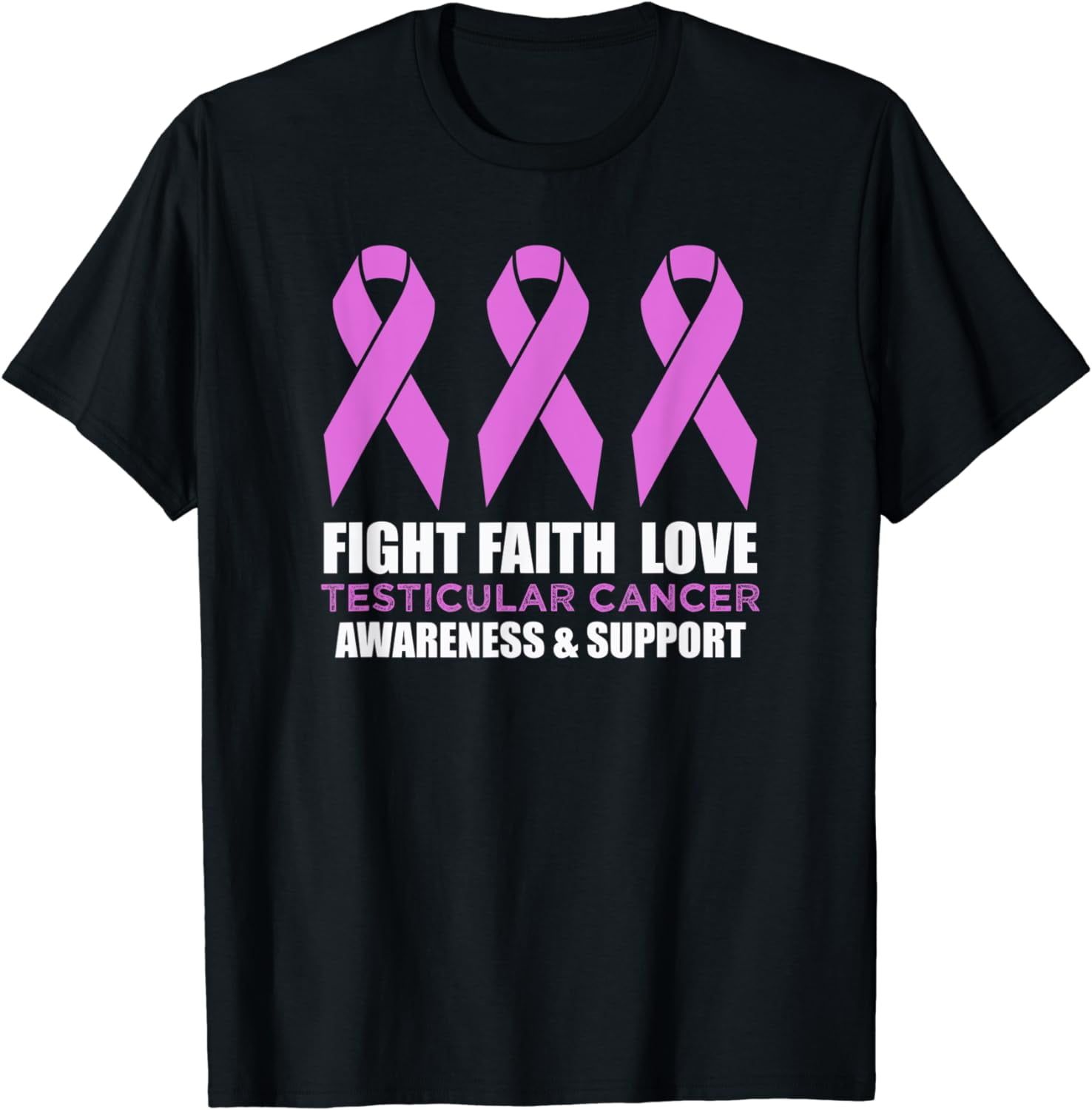 Testicular Cancer Awareness Month Orchid Ribbon Support T-Shirt ...