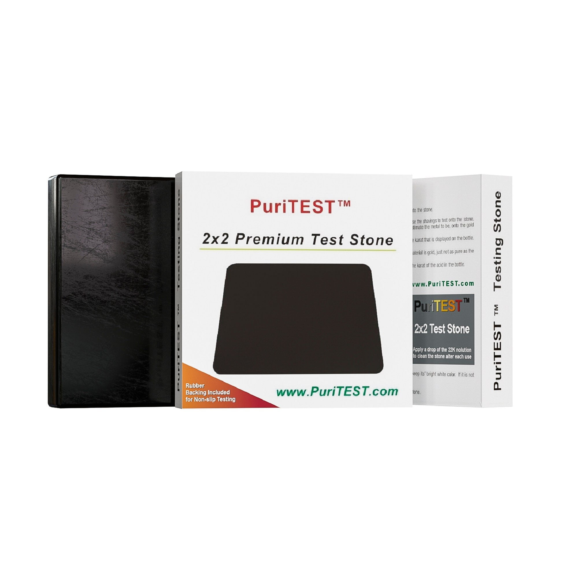 Testing Touchstone 2''x2'' For Gold Silver Platinum Jewelry Acid ...