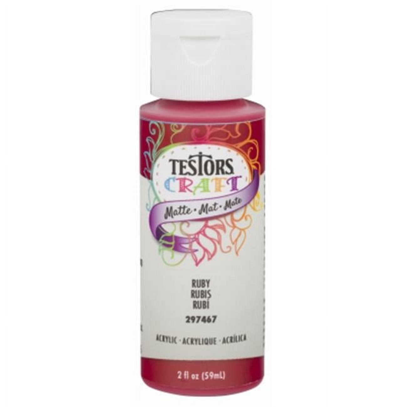 Testor 2 oz Ruby Matte Acrylic Craft Paint - Walmart.com