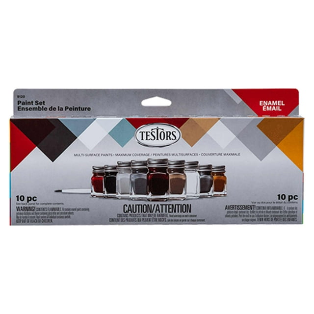 Testors Corp Auto Detail Enamel Paint Set, .25 oz bottles, Multicolor ...