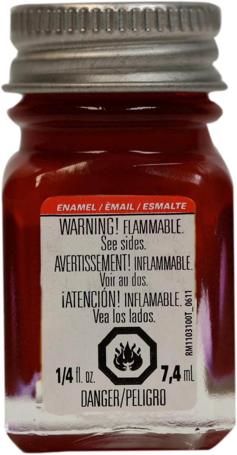 Testor Corp. Dark Red Enamel Plastic Model Paint, 1/4 oz bottle ...