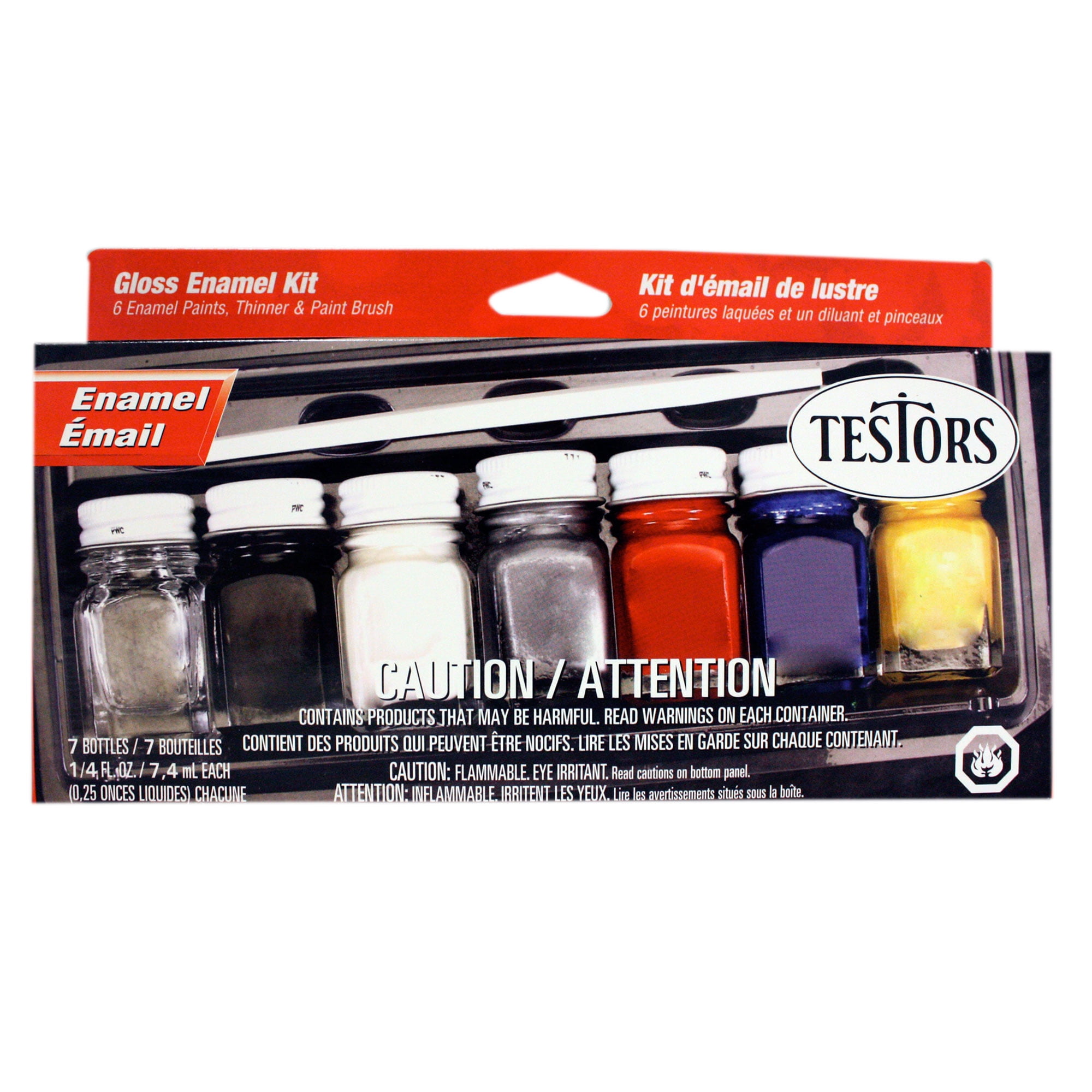 Testor Corporation Gloss Enamel Craft Paint Kit for Plastic, Wood ...