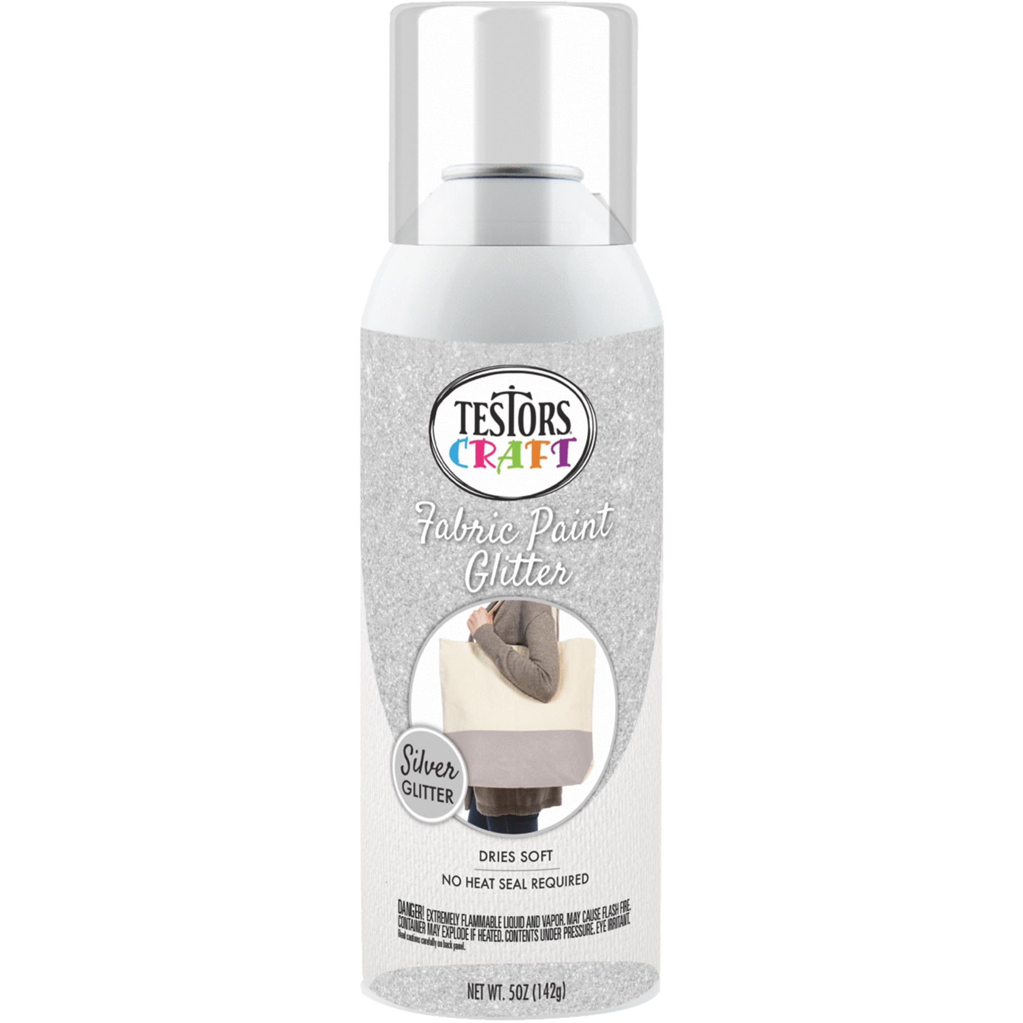 Testor Glitter Fabric Spray Paint 5oz-Silver - Walmart.com