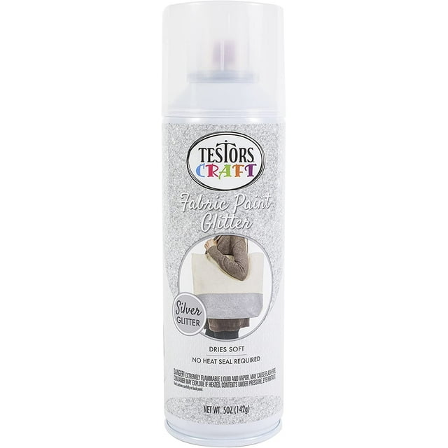 Testor Glitter Fabric Spray Paint 5oz-Silver - Walmart.com