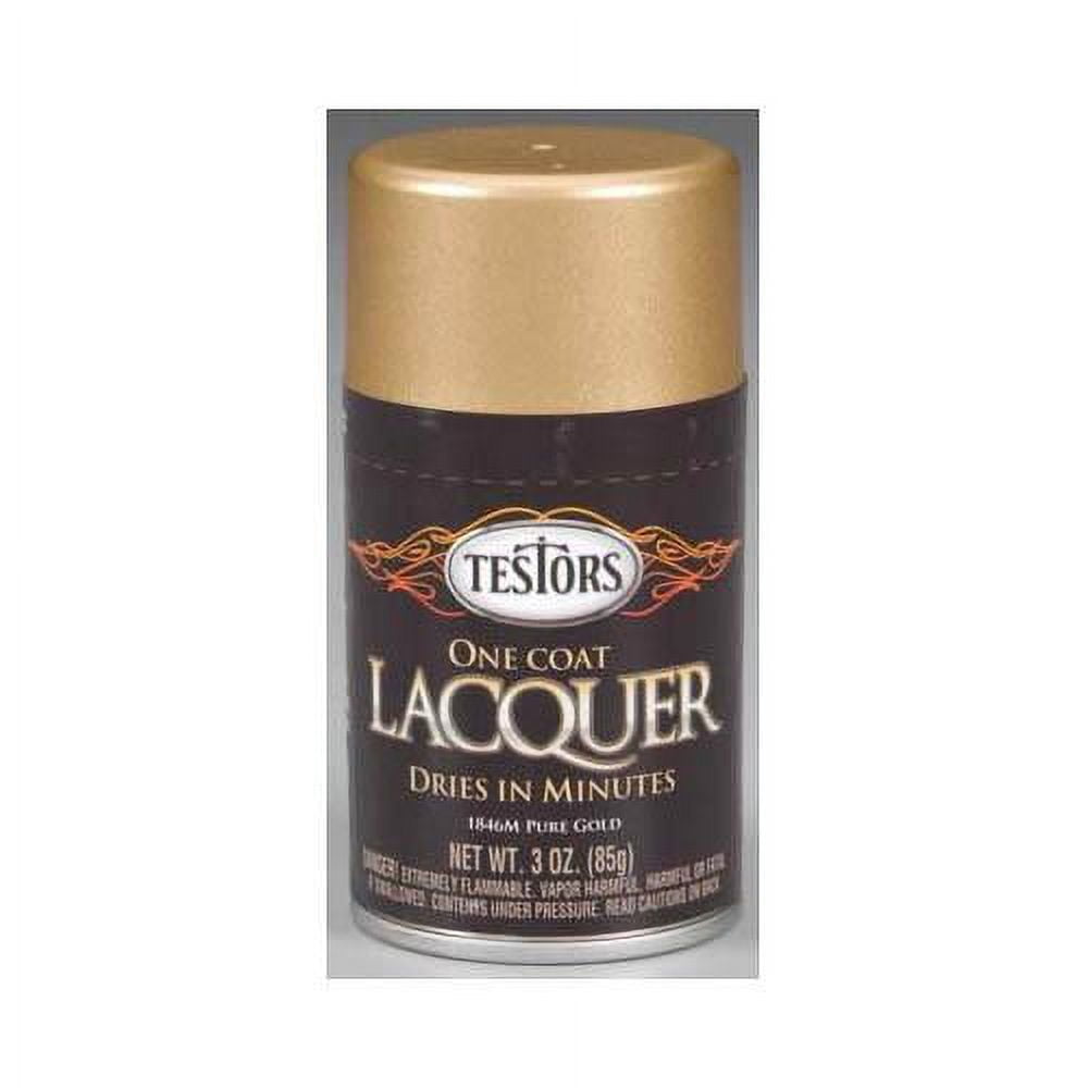 Testors 1846MT One-Coat Lacquer Craft Spray Paint, Pure Gold Gloss, 3 ...