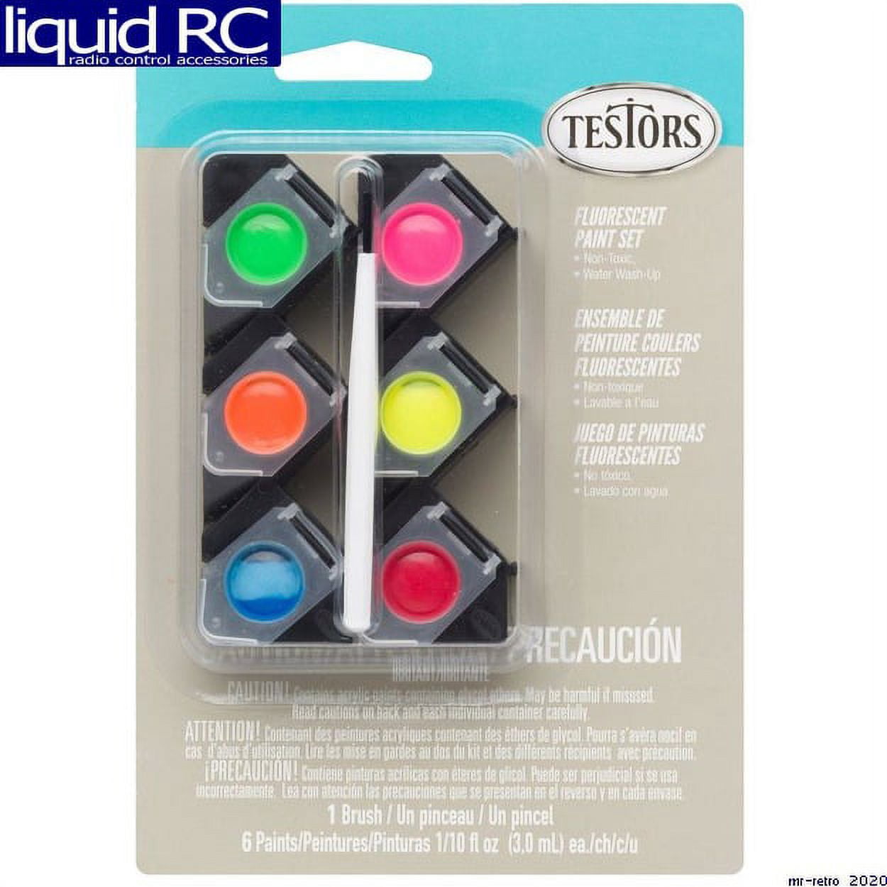 Testors 281225 6 Pc Paint Pod Set - Fluorescent - Gray - Walmart.com