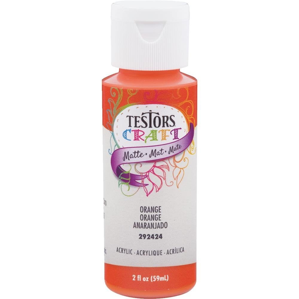 Testors 292424A Matte Acrylic Craft Paint, Orange, 2 Oz, Each - Walmart.com