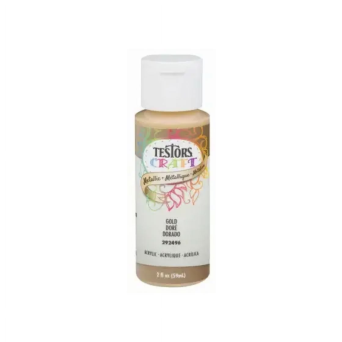 Testors 292496A Paint Craft Acrylic Metallic Gold 2 Ounce, Each ...