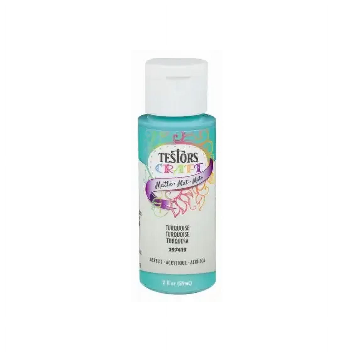 Testors 297419 Paint Craft Acrylic Matte Turquoise 2 Ounce, Each ...