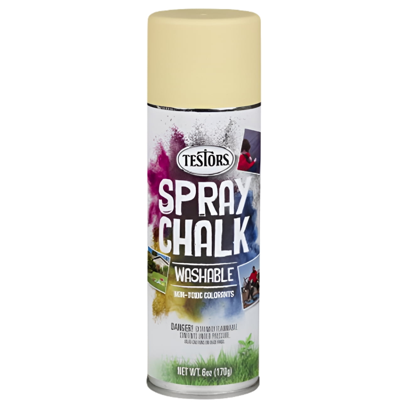 Testors 307591 Matte Washable Spray Chalk Paint, Yellow, 6 Oz, Each ...
