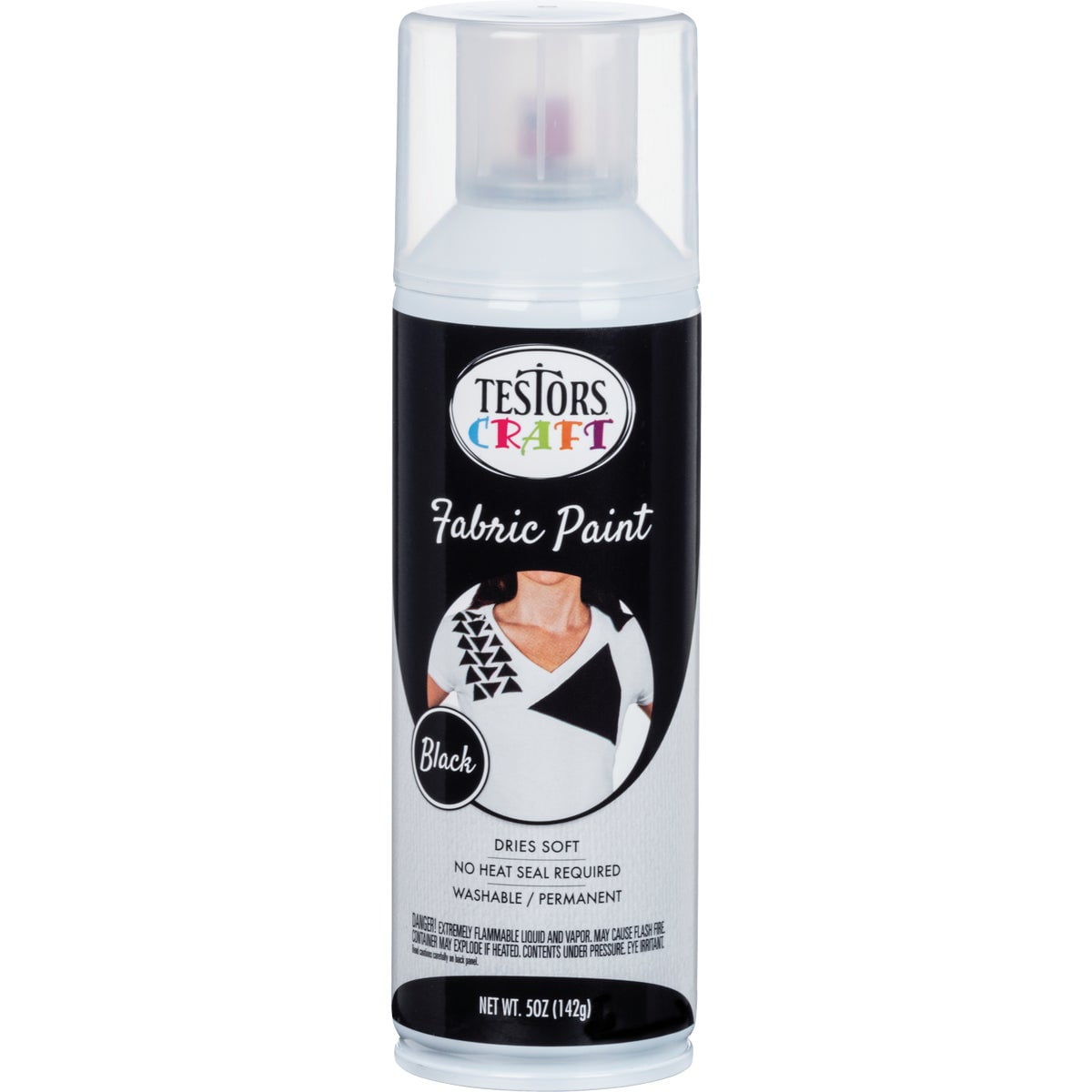 Testors 344357 Craft Fabric Spray Paint, Black, 5-oz. - Quantity 1 ...
