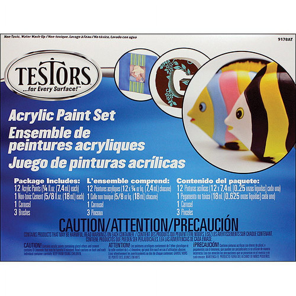 Testors 9178AT Acrylic Paint Set - Walmart.com