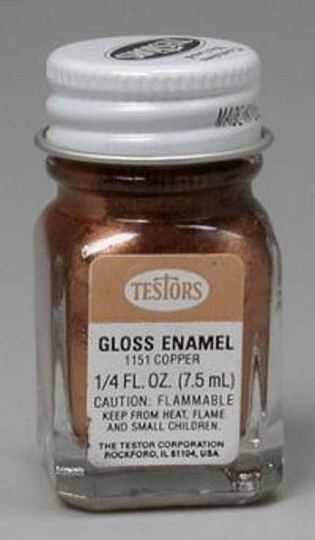Testors Copper Testors Enamel Plastic Model Paint, 1/4 oz bottle ...
