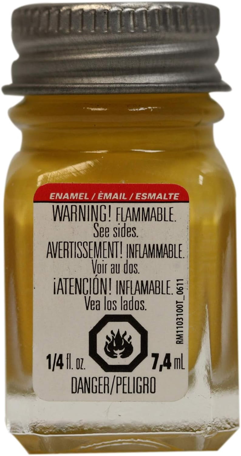 Testors Corp. Enamel 1/4 oz Yellow TES1114TT Plastics Paint Enamels ...