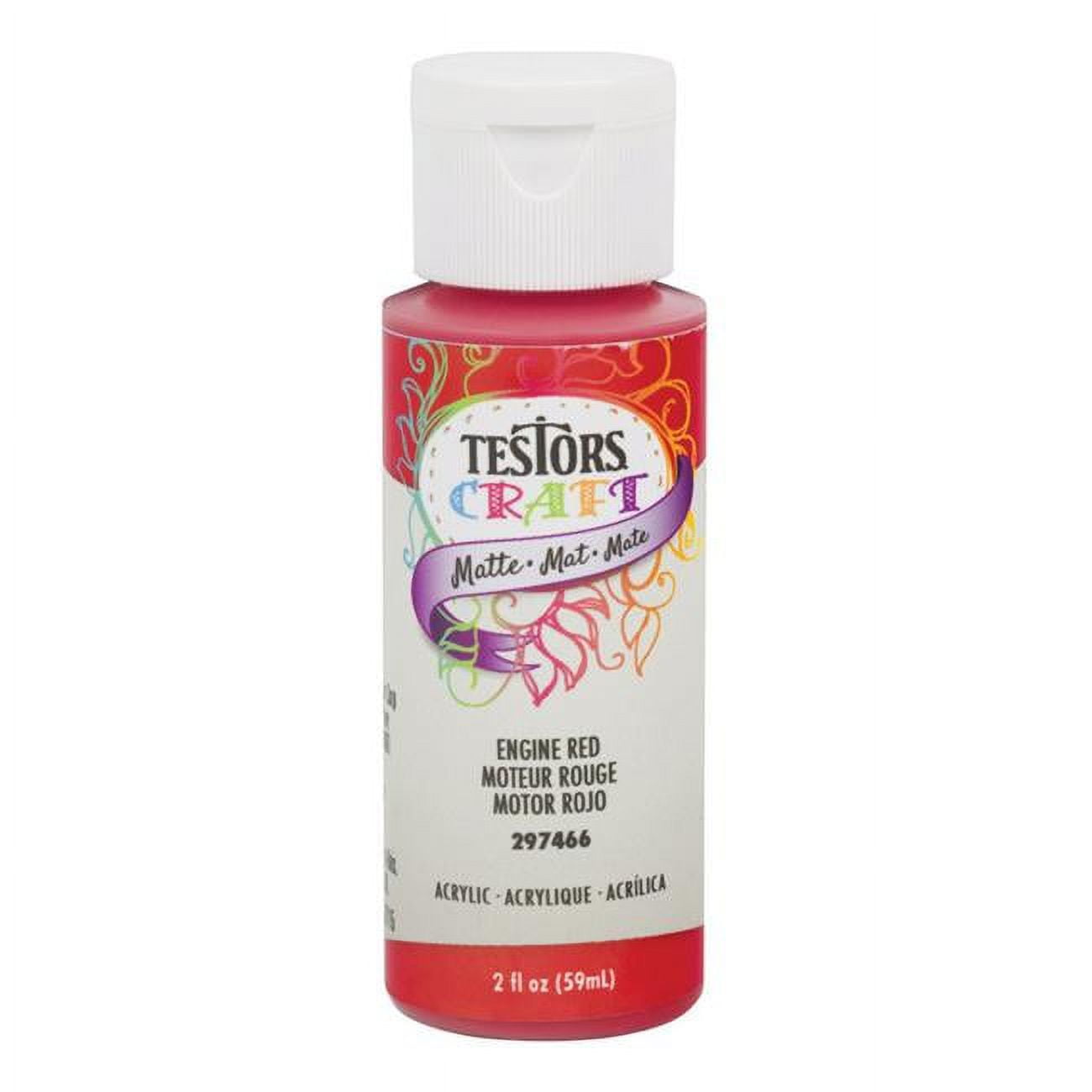 Testors Craft 1849066 2 oz Engine Red Paint Pack of 6 - Walmart.com