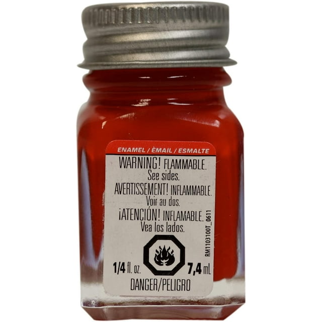 Testors Flat Red Enamel Paint, 1/4oz, Fast Drying - Walmart.com