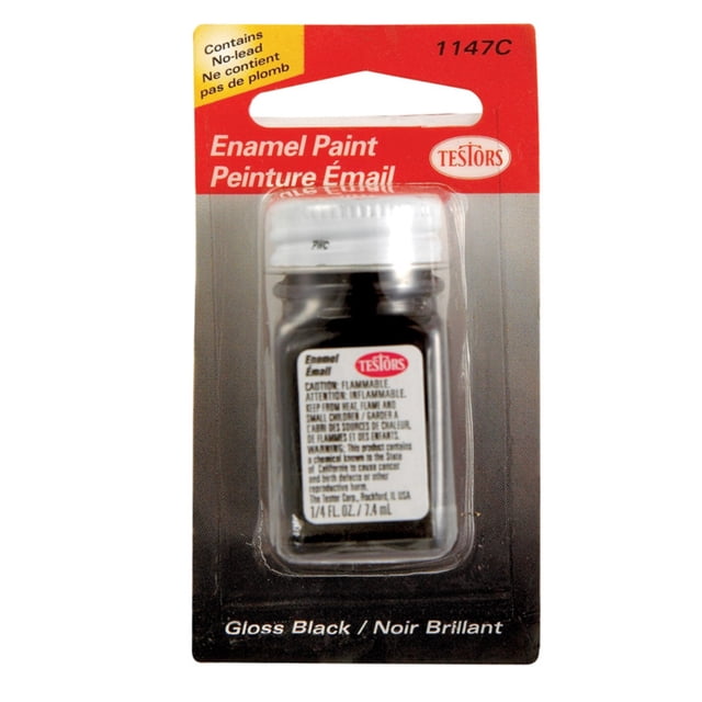 Testors Gloss Black Hobby Paint 0.25 oz - Walmart.com