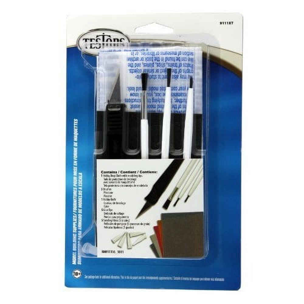 Testors Hobby Supplies Paint Kit, Drop Cloth, Brushes, Knife, Gluing ...