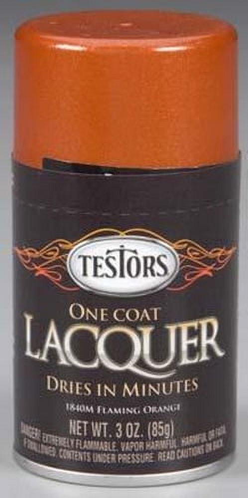 Testors One Coat Lacquer Paint, 3 oz. Spray Can, Flaming Orange ...