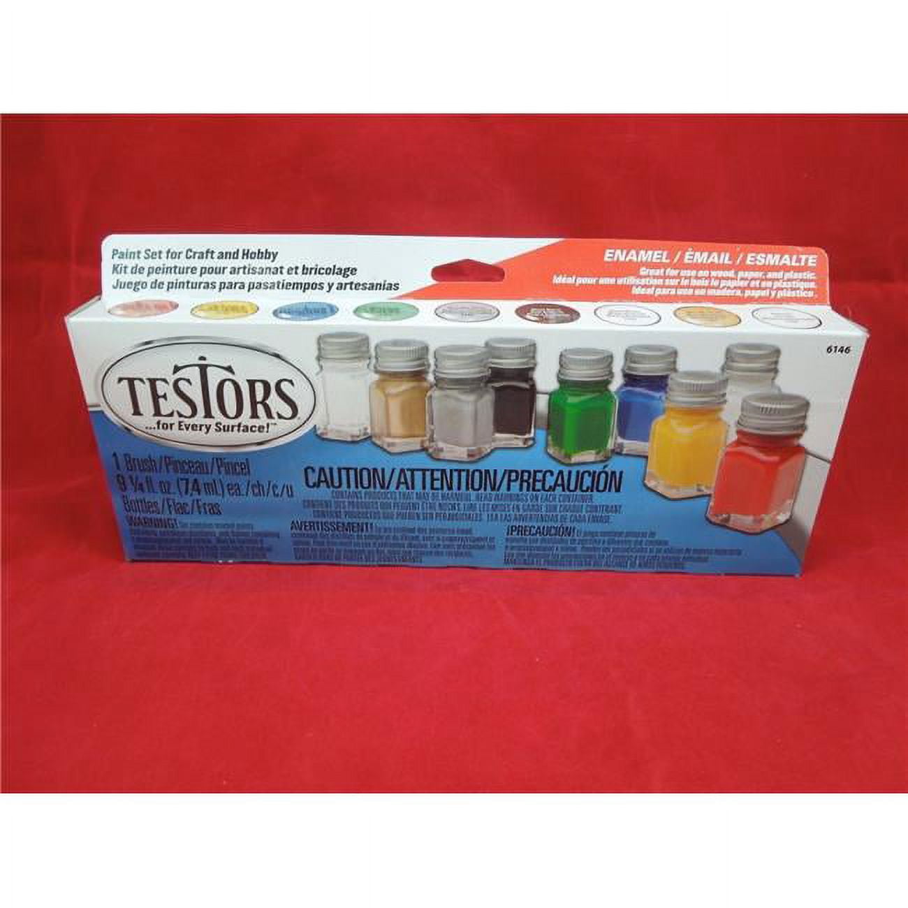 Testors Paints TES6146 0.25 oz 9 Color Enamel Paint Set - Walmart.com