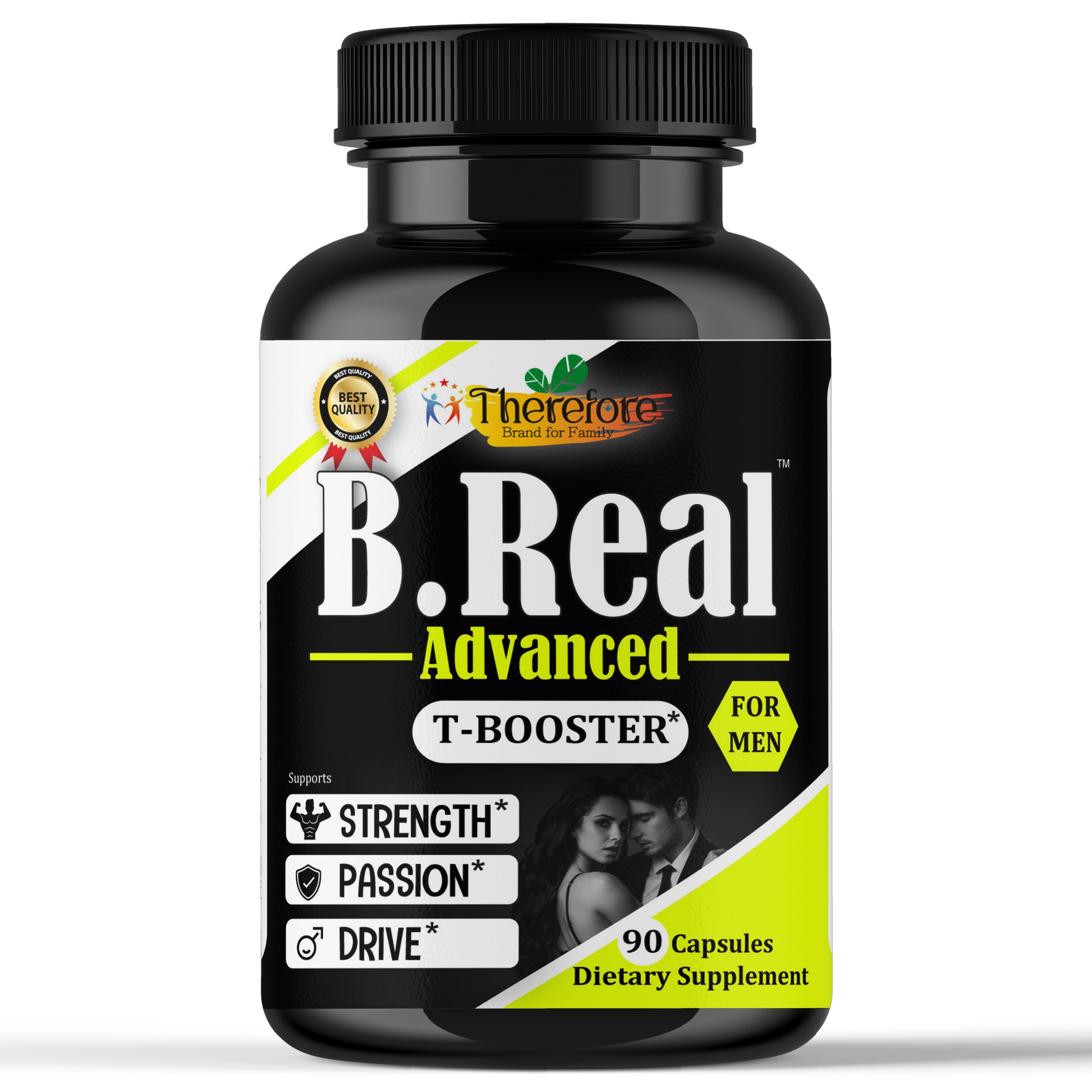 Therefore Testosterone Booster for Men, Muscle Builder, 90 Caps ...