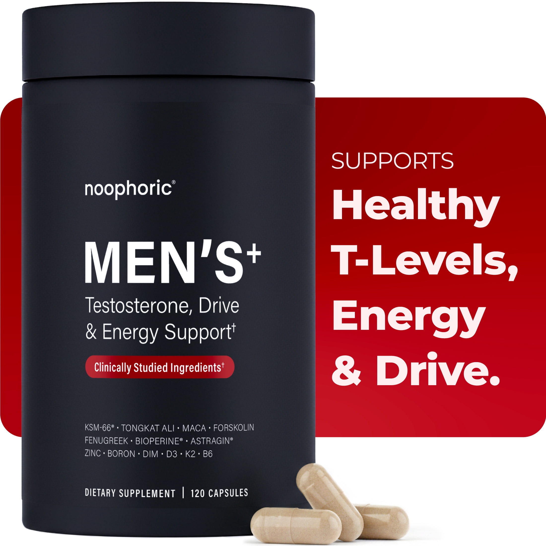Noophoric Testosterone Booster for Men with KSM-66® Ashwagandha ...