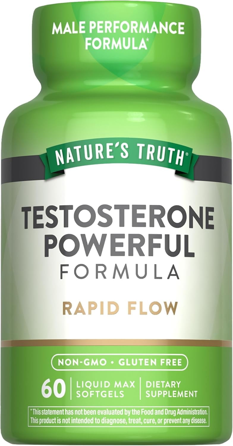 Natures Truth Testosterone Power | 60 Max Softgels | Non-GMO, Gluten ...