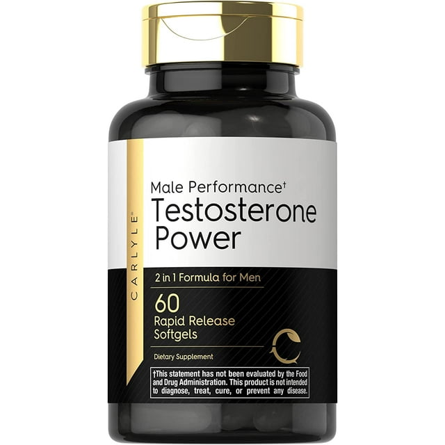 Testosterone Power For Men | 60 Rapid Release Softgels | by Carlyle ...