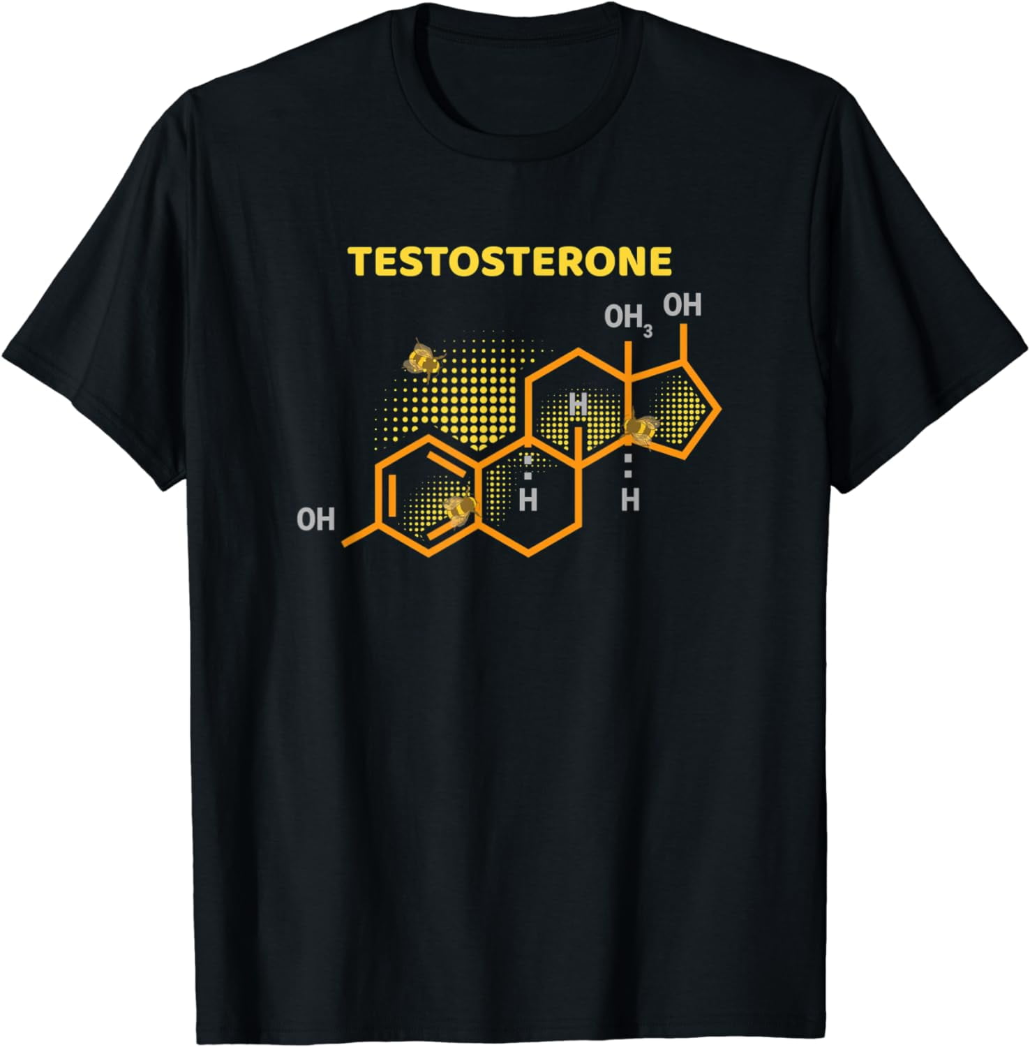 Testosterone T-Shirt Male Chemical Structure Hormone - Walmart.com