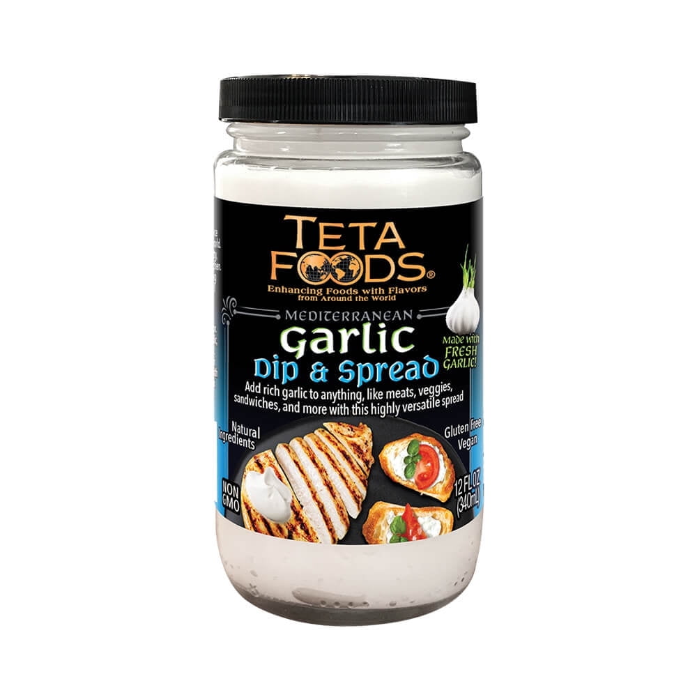 Teta Foods Garlic Dip and Spread - Toum 3 pack - 12oz - Walmart.com