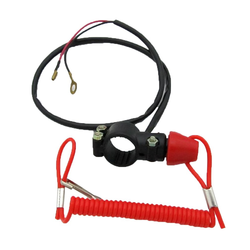 Tether Lanyard Emergency Kill Stop Engine Switch Push Button For Atv Motorcycle Boat Interruptor