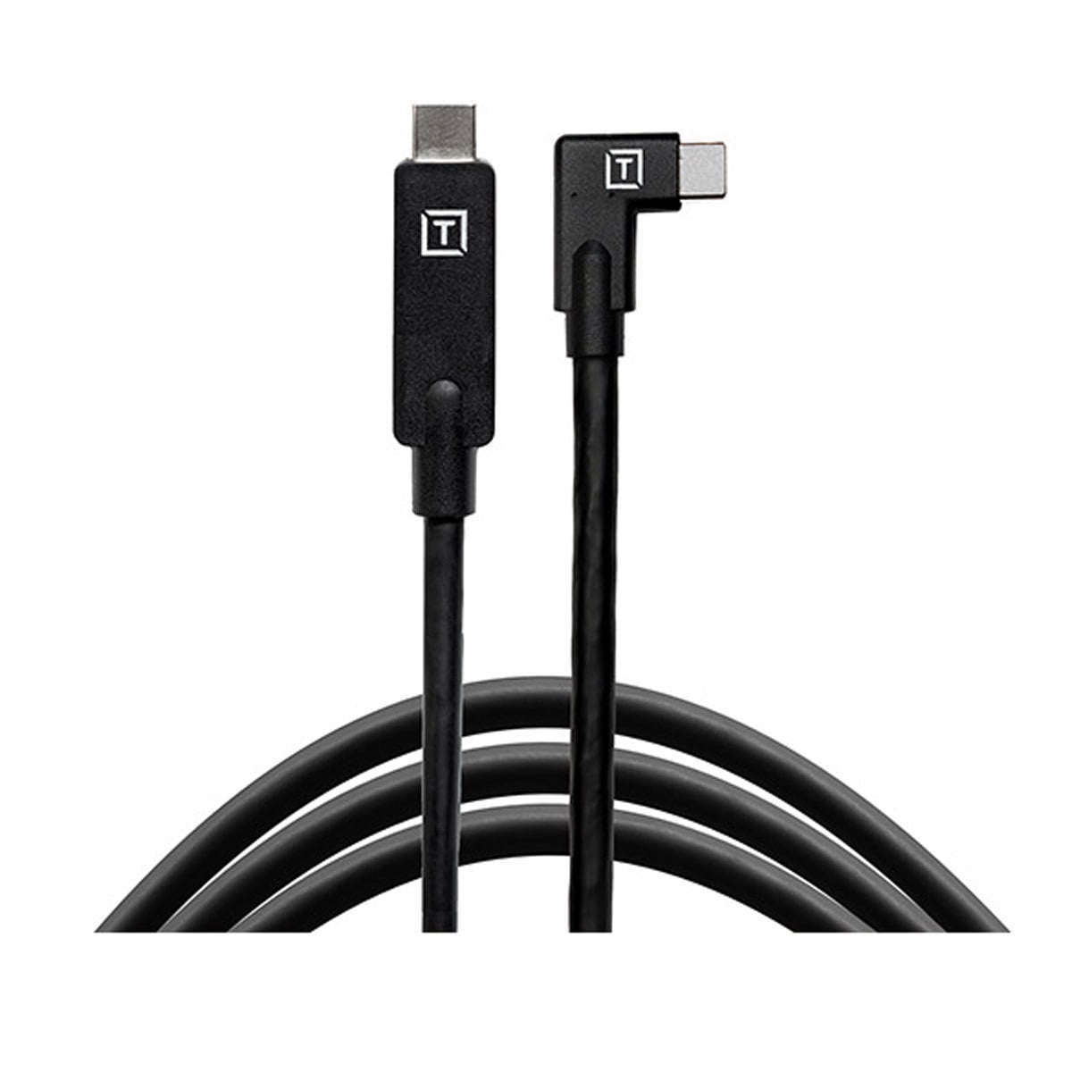 Tether Tools TetherPro 15' USB-C to USB-C Right Angle Cable, Black ...
