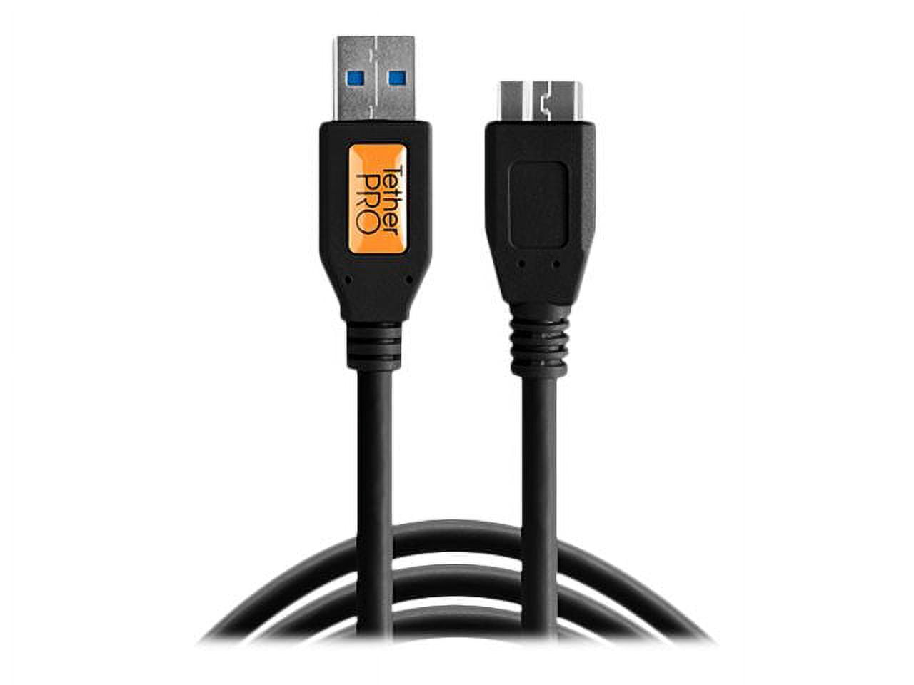 Tether Tools TetherPro USB 3.0 to Micro-B Cable Non-Reflective Black ...