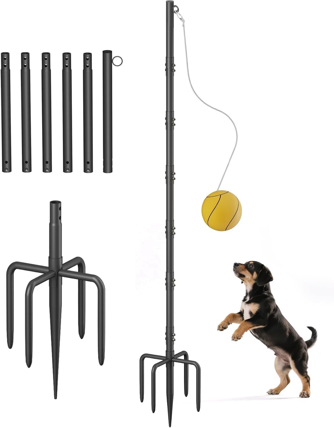 Tetherball Set with Rope & Ball, Portable Tetherball Equipment for ...