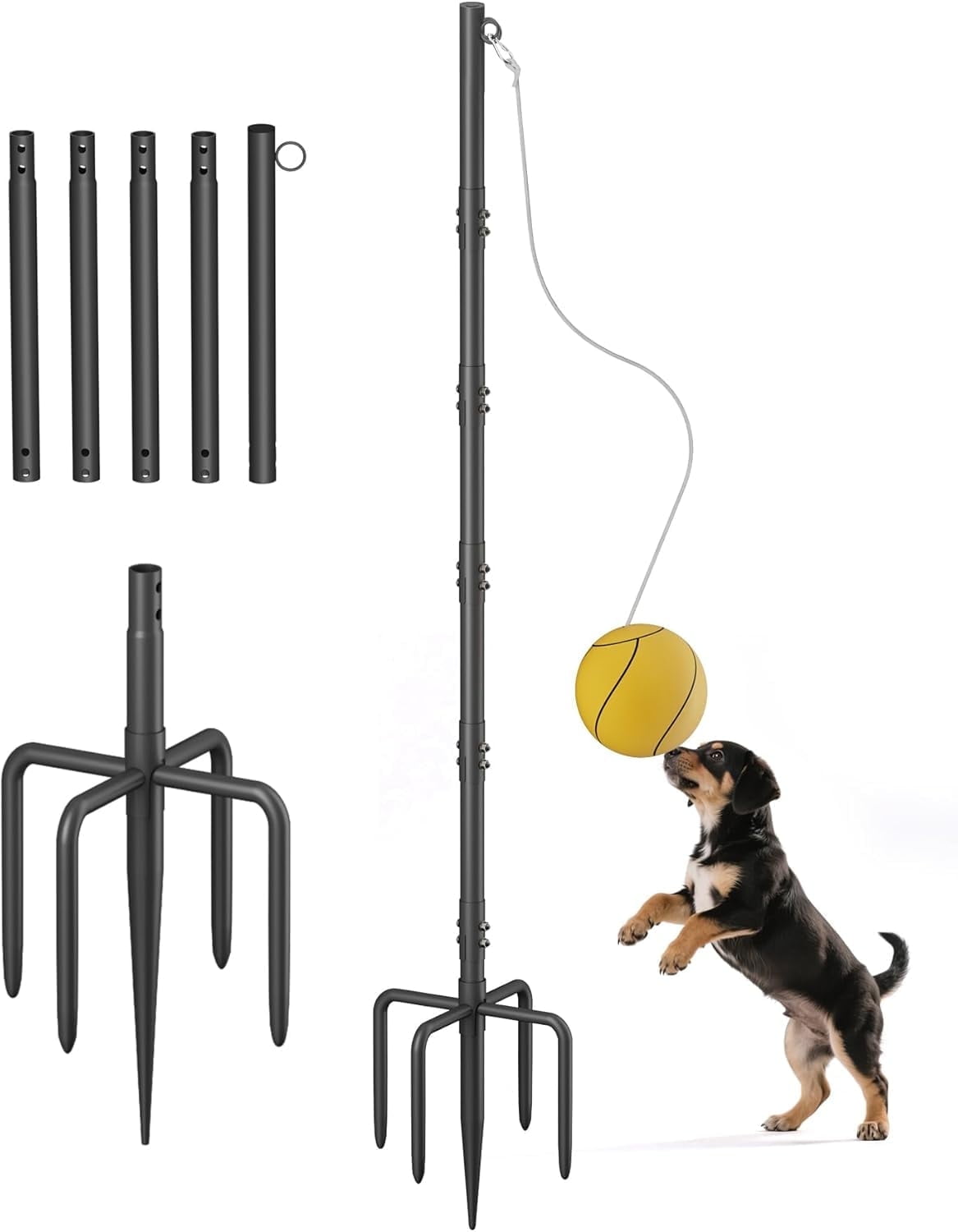 Tetherball Set with Rope & Ball, Portable Tetherball Equipment for ...
