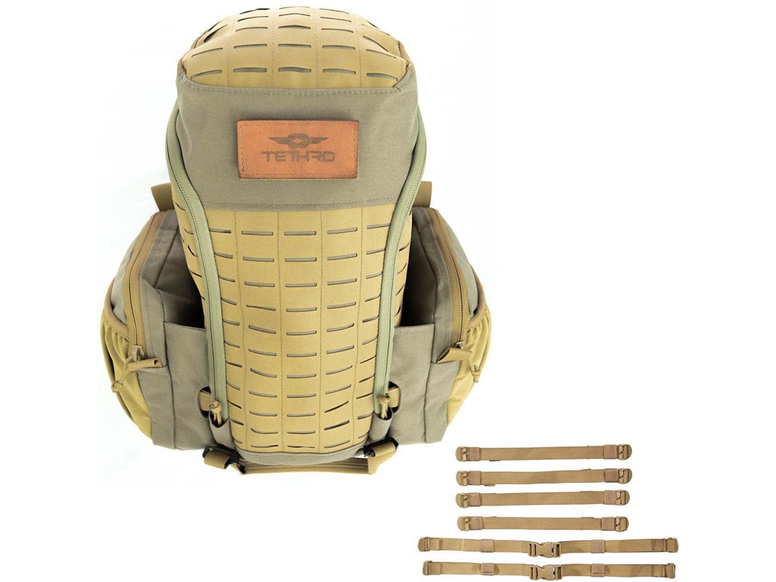 Tethrd Fas Pack, Tan Hunting Backpack, MILSPEC Materials, Laser-Cut ...